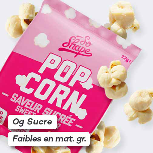 PACK PROTÉINÉ - 12× Sachets Smart Pop Corn – So Shape